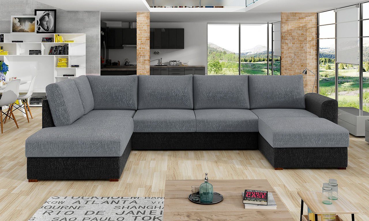 MIRJAN24 Wohnlandschaft Wilma Premium, mit zwei Bettkasten und Schlaffunktion, Couchgarnitur ...